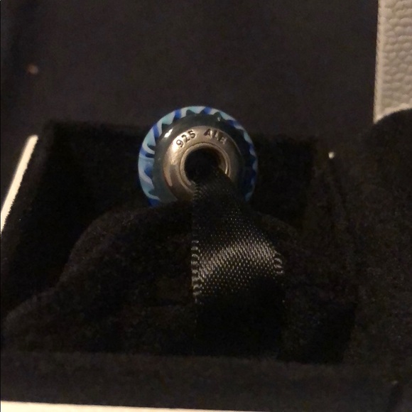 Pandora | Jewelry | Pandora Murano Glass Blue Charm | Poshmark